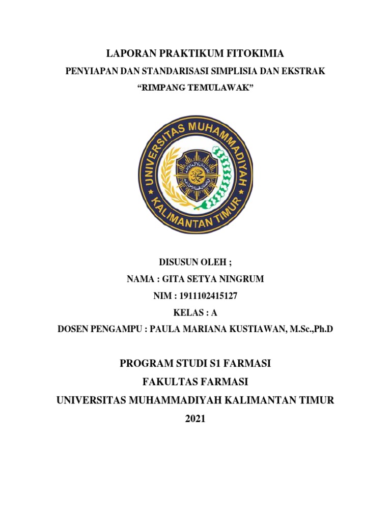 Standarisasi Simplisia Rimpang Temulawak | PDF | Kesehatan Holistik