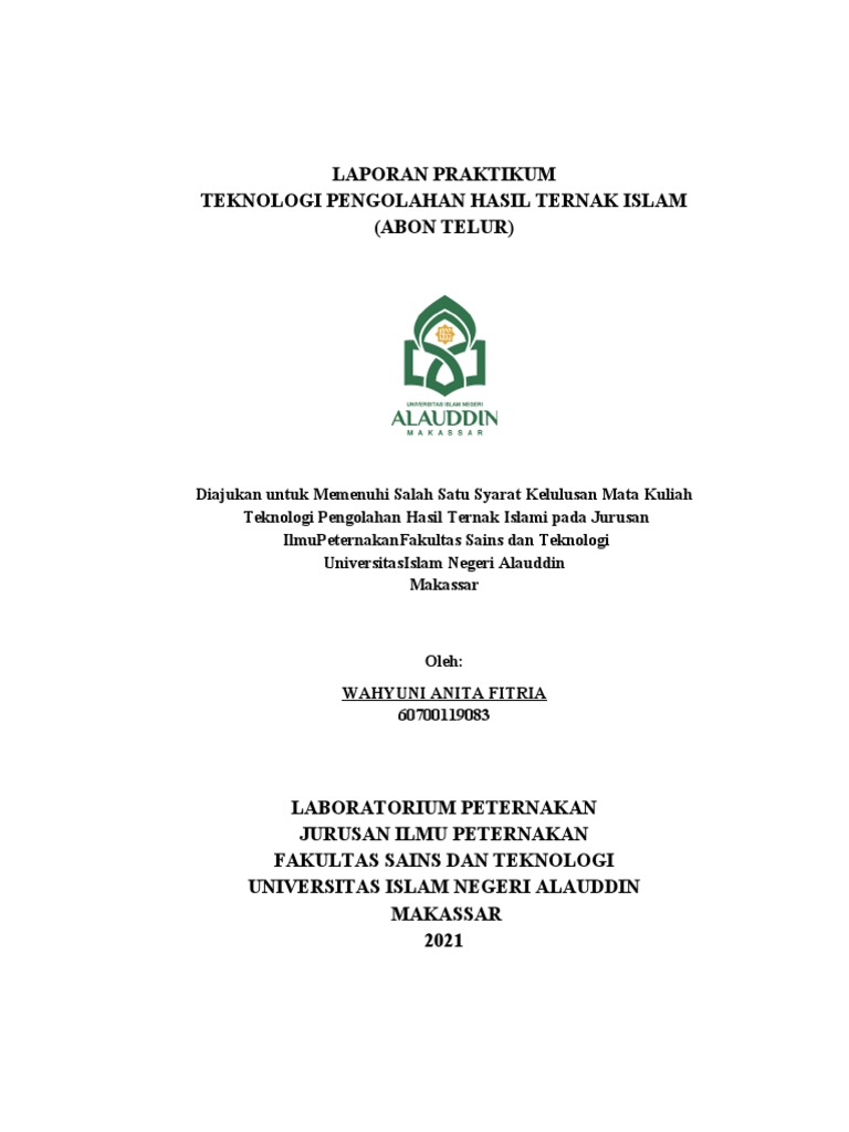 Abon Telur - Wahyuni Anita Fitria | PDF