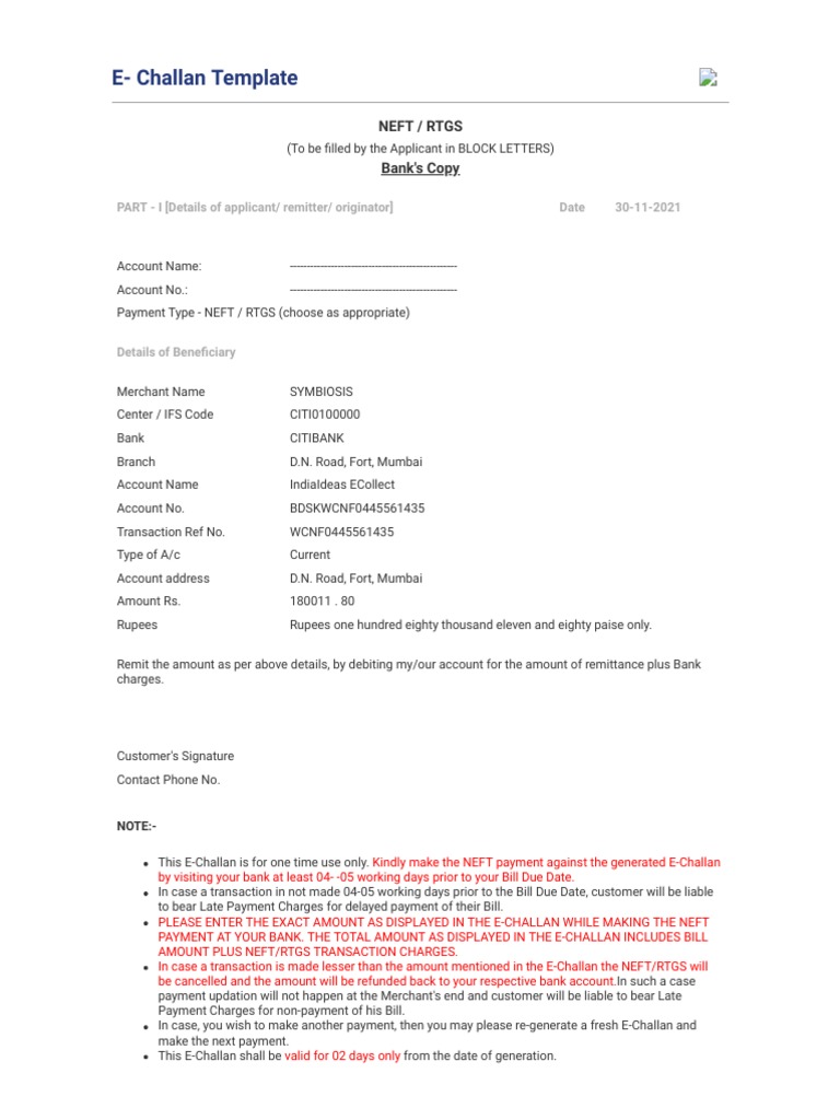 New Challan | PDF | Payments | Financial Services