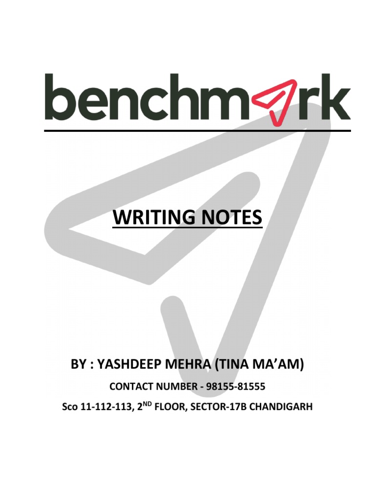 Writing Notes 2020 - Benchmark | PDF | Waste | Sentence (Linguistics)