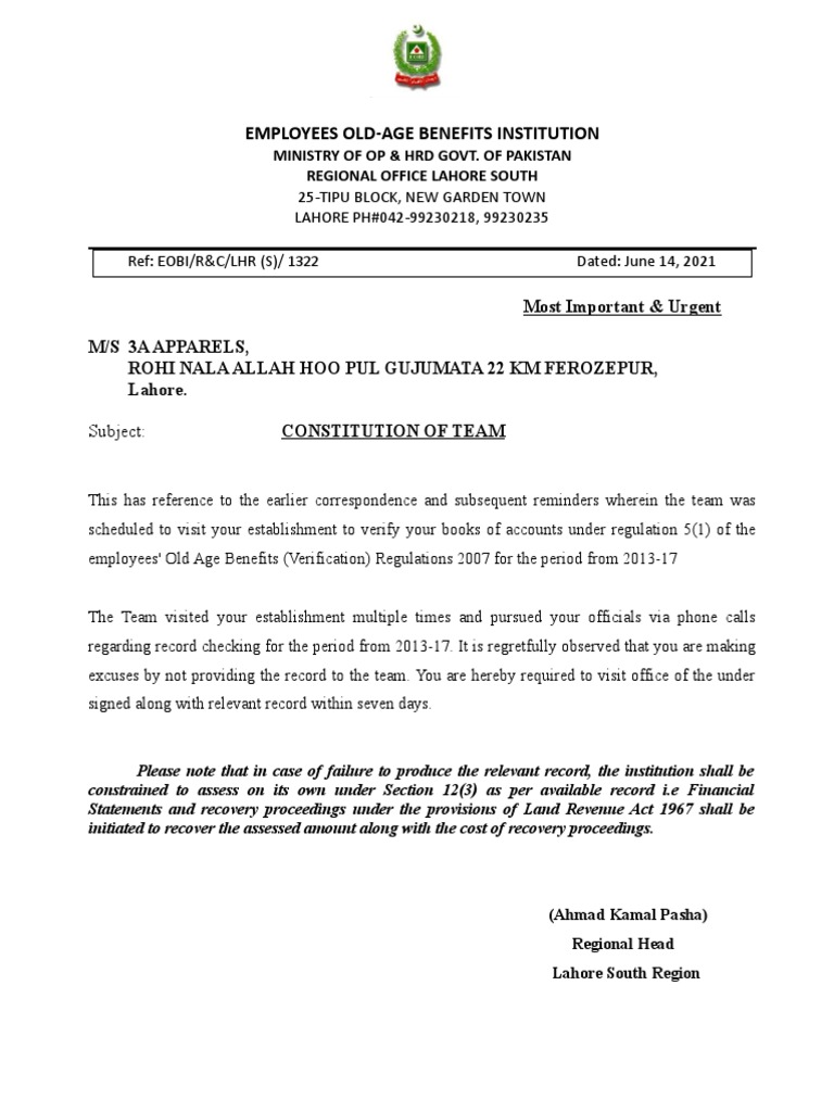 Employees Ol1 | PDF | Lahore | Pakistan