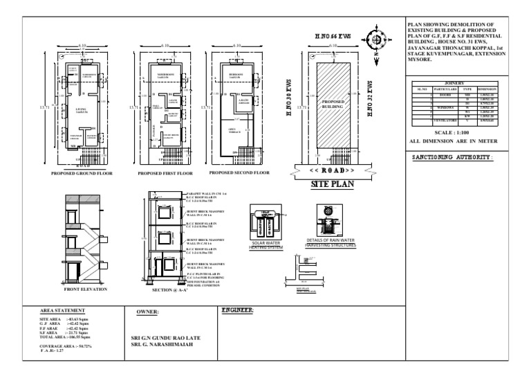 Residential Building Plan and Details | PDF | Building Technology ...