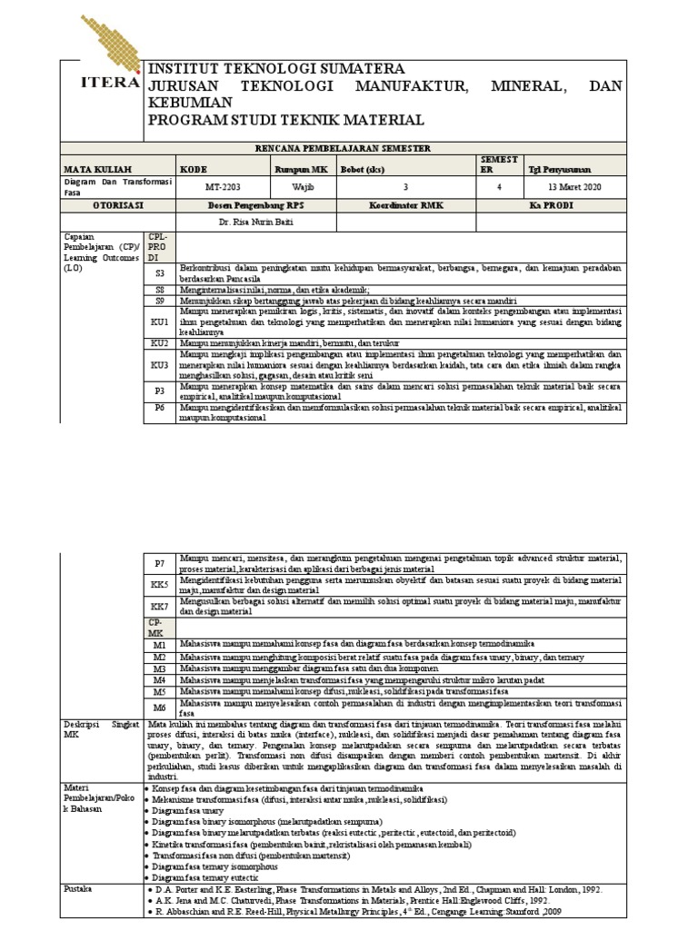 RPS Diagram Dan Transformasi Fasa | PDF