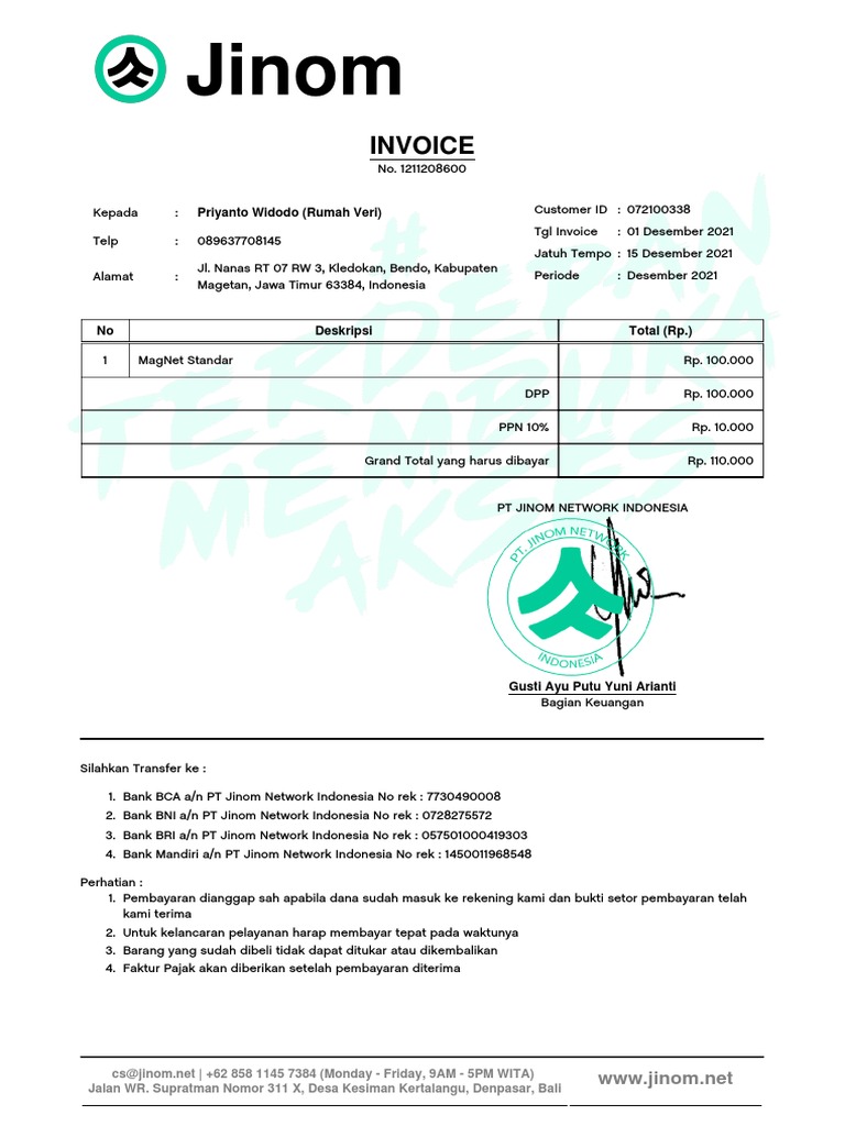 Contoh Invoice | PDF