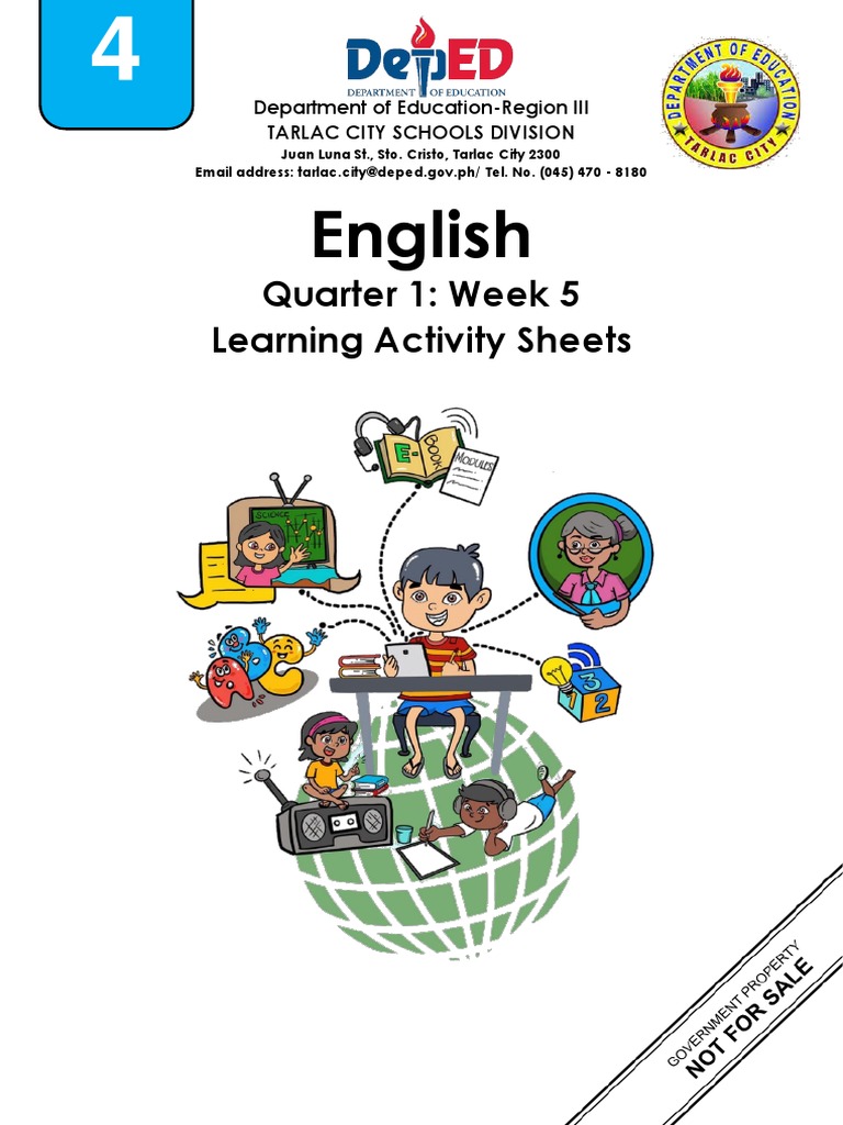 English: Quarter 1: Week 5 Learning Activity Sheets | PDF | Word ...