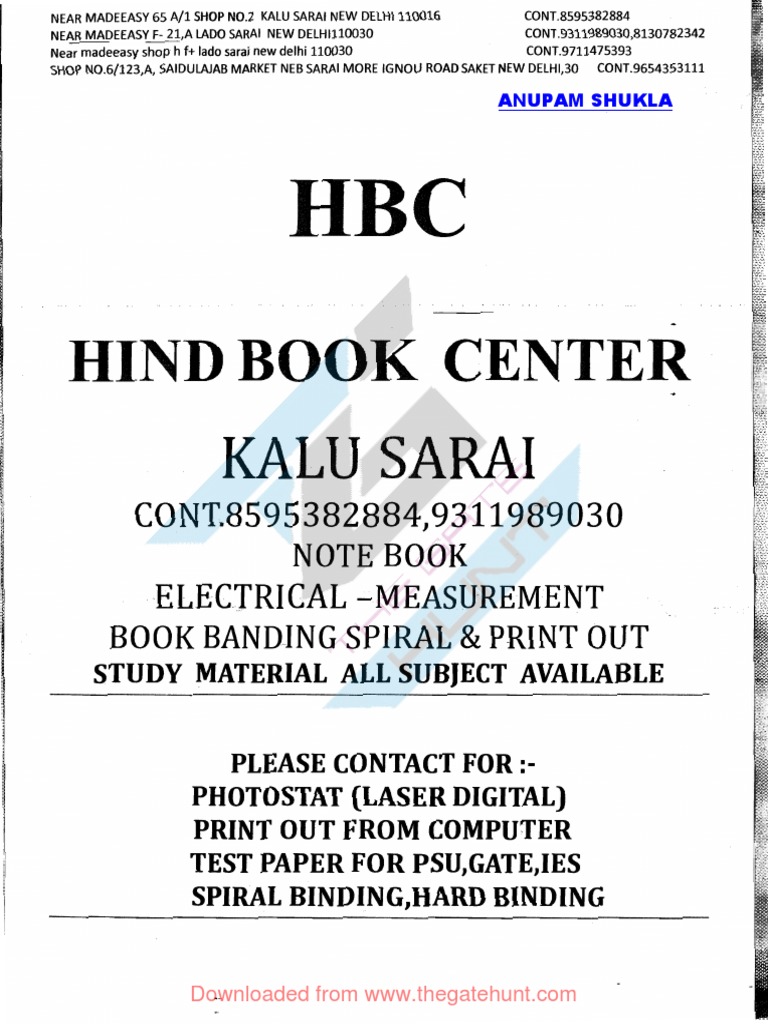 Electrical Measurement Pdf