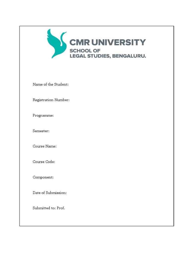 CCE Cover Page Template | PDF