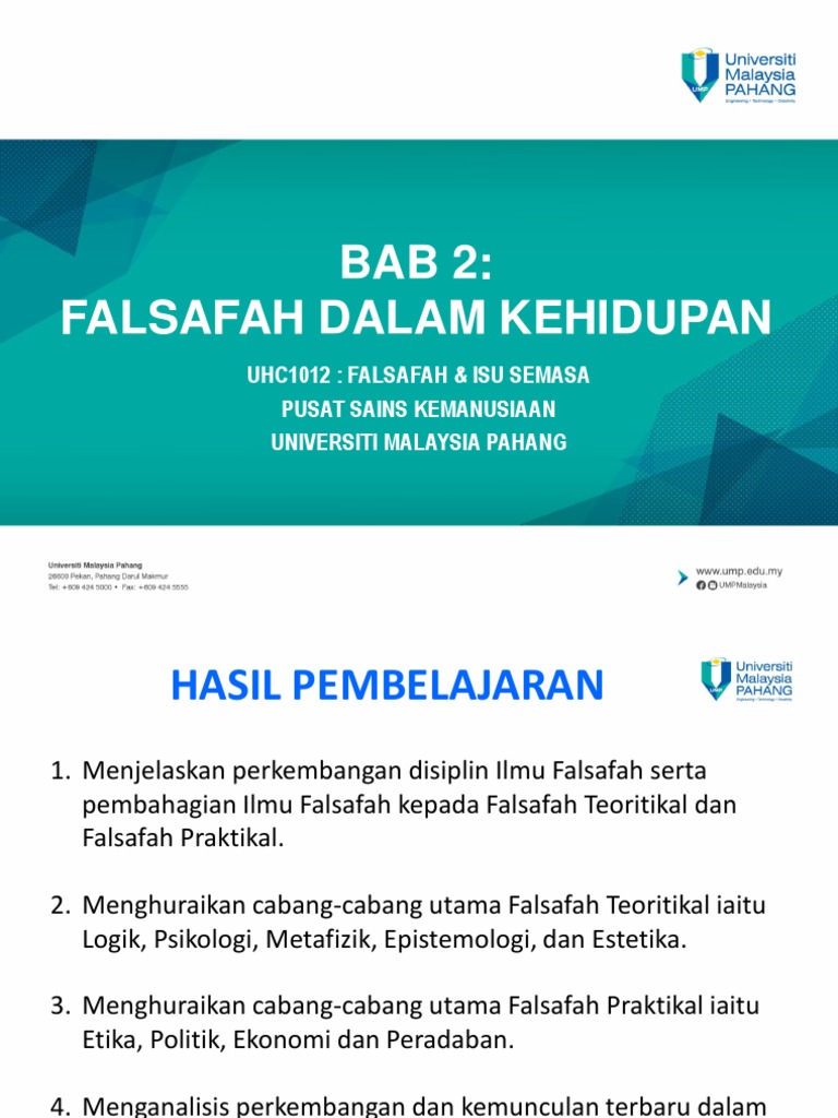 Slaid PDF BAB 2 Falsafah DLM Kehidupan 022021 | PDF