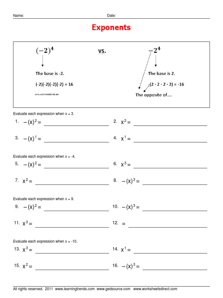 Exponents b-1 | PDF