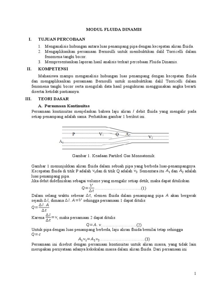 Minggu 10-Modul Fluida Dinamis | PDF