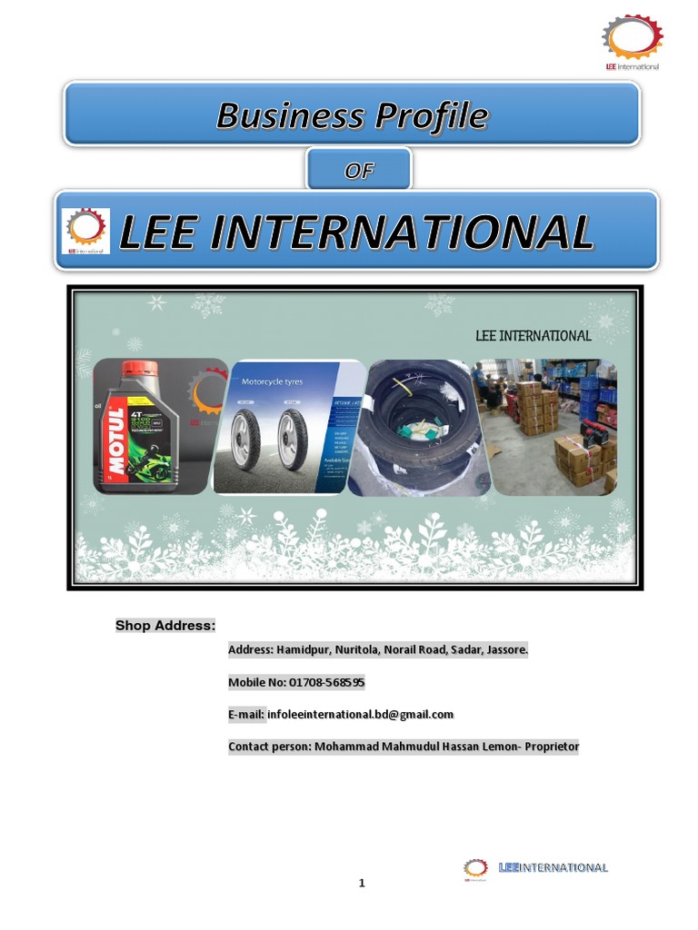 Lee International Business Profile - Final For Print | PDF | Sales ...
