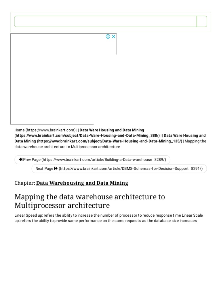 Mapping The Data Warehouse Architecture To Multiprocessor Architecture | PDF | Databases ...
