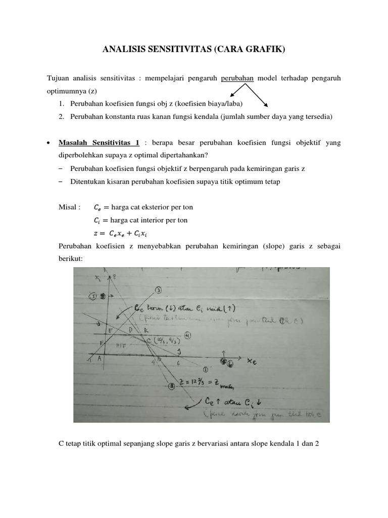 Analisis Sensitivitas Program Linear | PDF