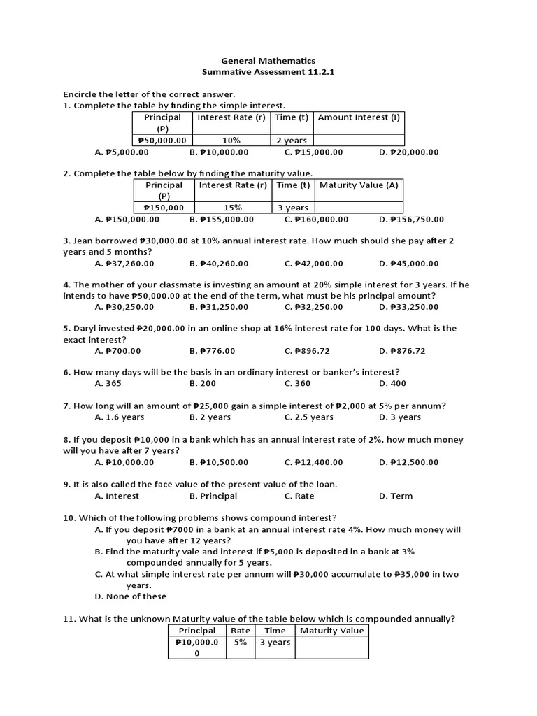 General Mathematics Q2 1 | PDF