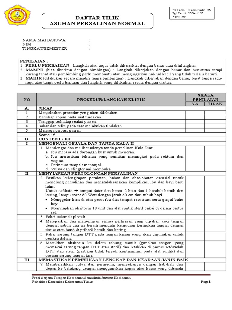 Daftar Tilik INC (APN) | PDF