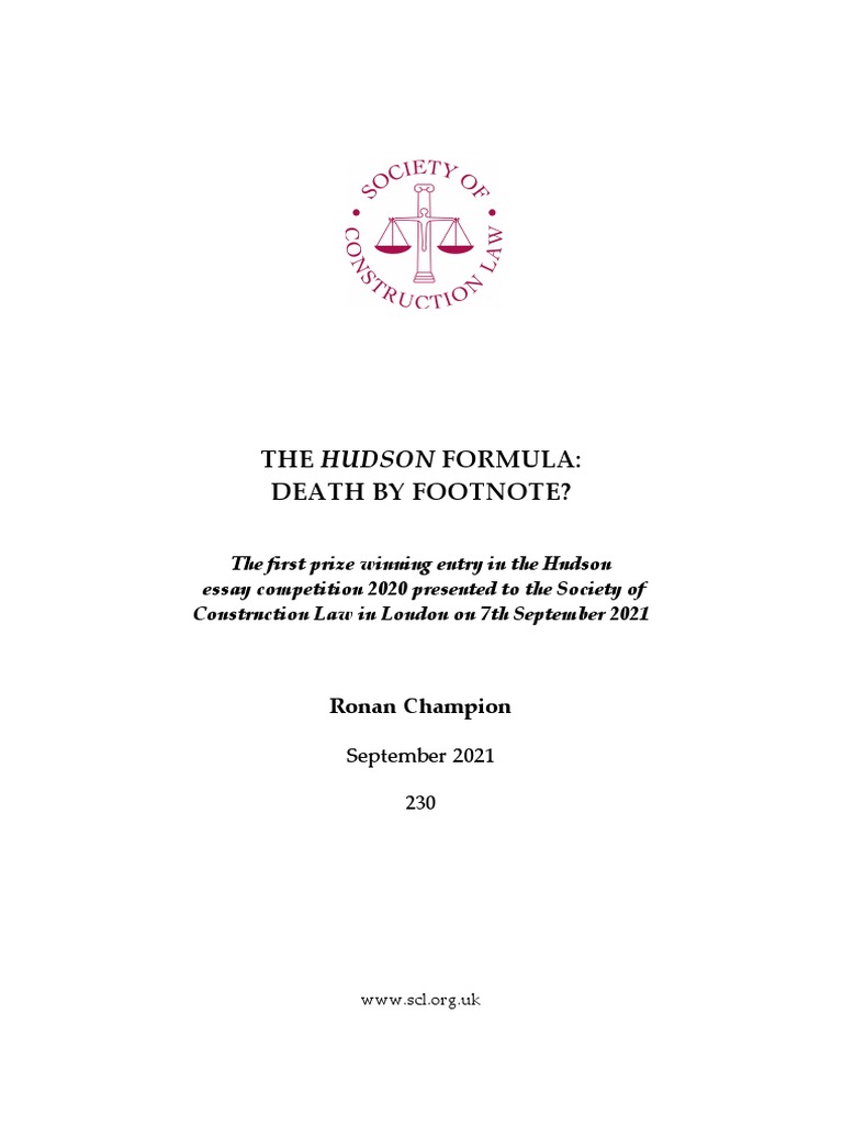 Ronan Champion - Hudson Formula Death by Footnote | PDF | Business ...