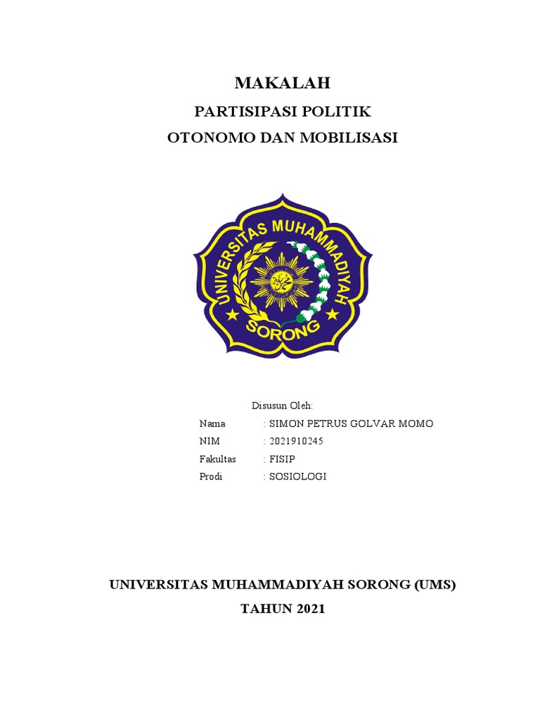 Makalah Partisipasi Politik | PDF Makalah Partisipasi Politik | PDF