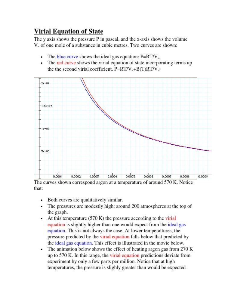 Virial Equation of State | PDF | Gases | Applied Statistics