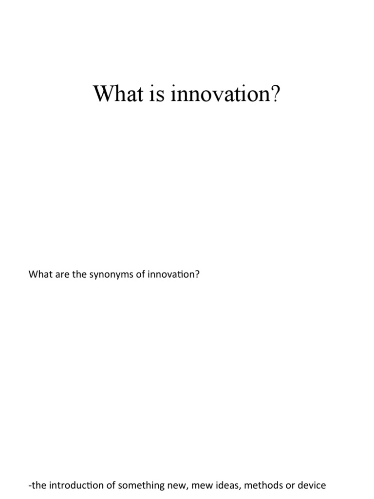 What Is Innovation | PDF