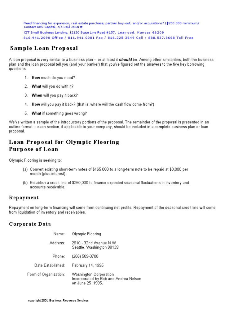Loan Proposal