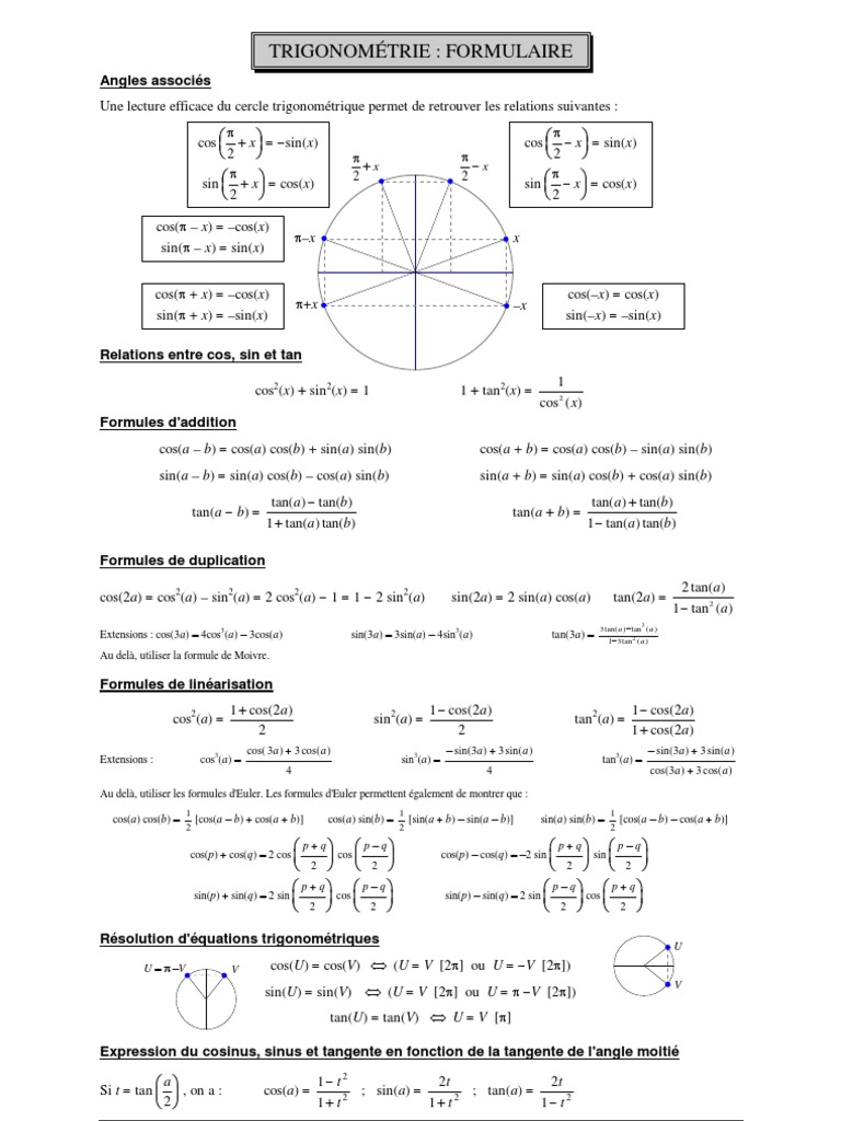 Formule Trigo | PDF