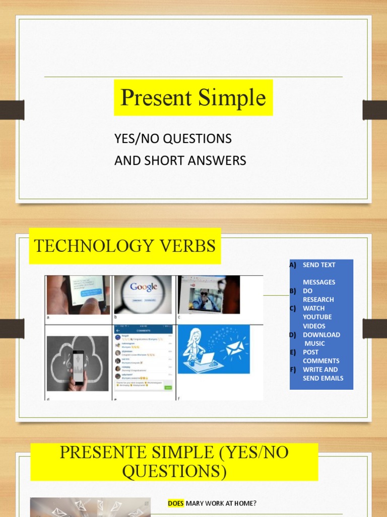 Present Simple: Yes/No Questions and Short Answers | PDF | Self-Improvement