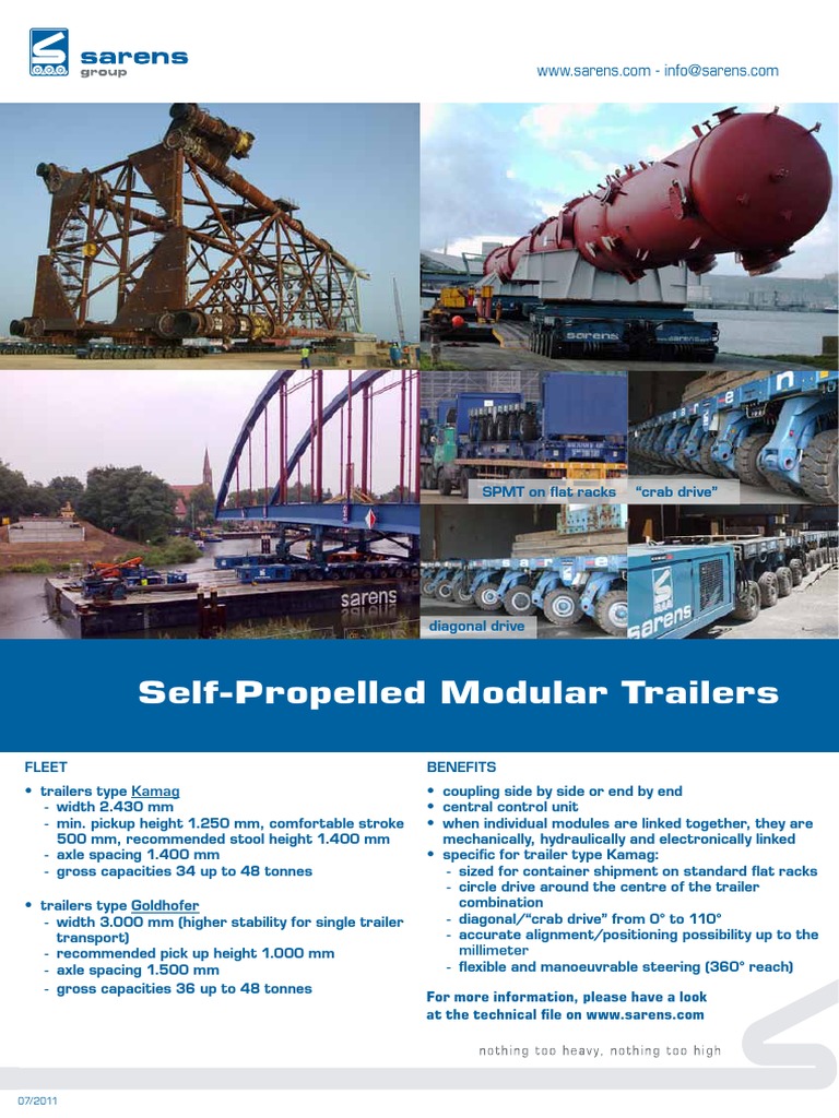 Self-Propelled Modular Trailers: For More Information, Please Have A ...