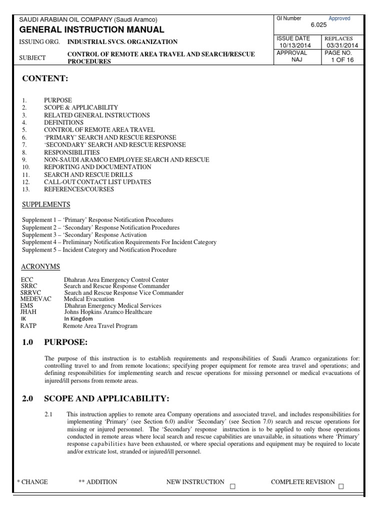 0006 - 025 - Control of Remote Area Travel | PDF | Emergency Medical ...