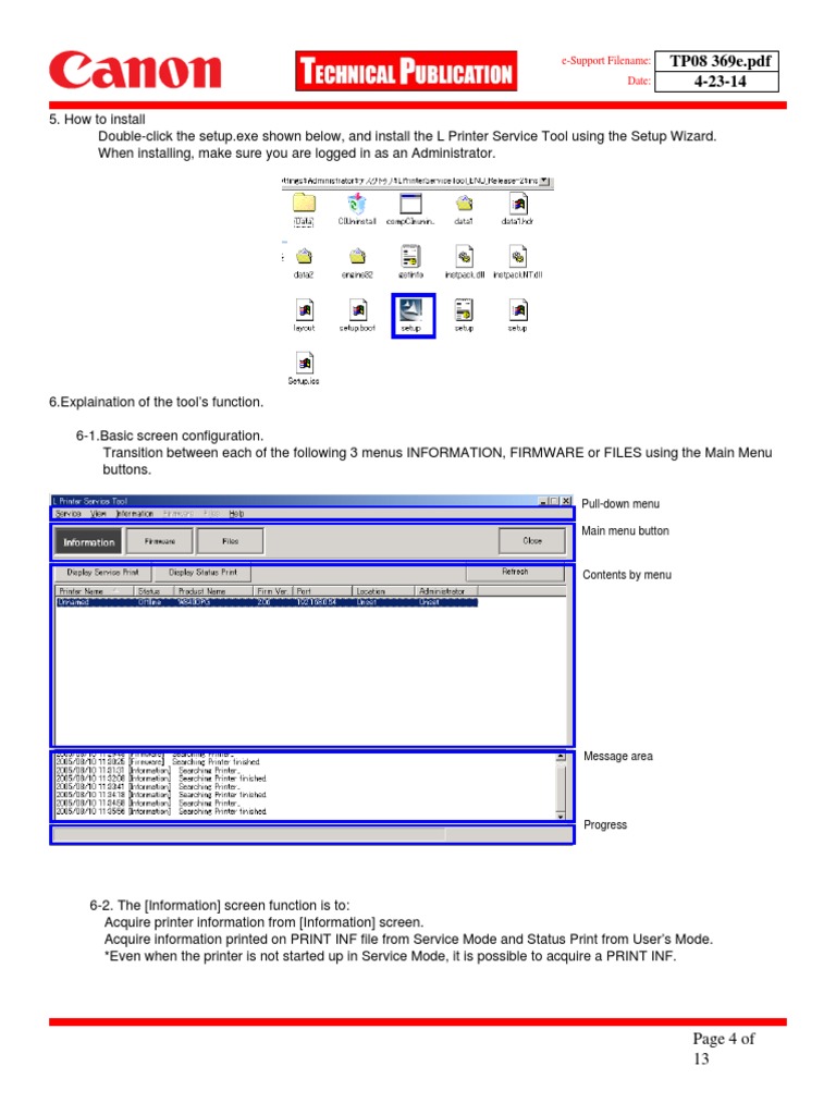 L Printer Tool INFO | PDF | Menu (Computing) | Printer (Computing)