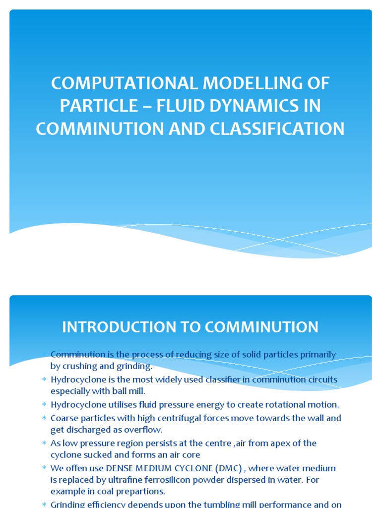 Particle-Fluid Dynamics in Comminution | PDF | Fluid Dynamics | Turbulence
