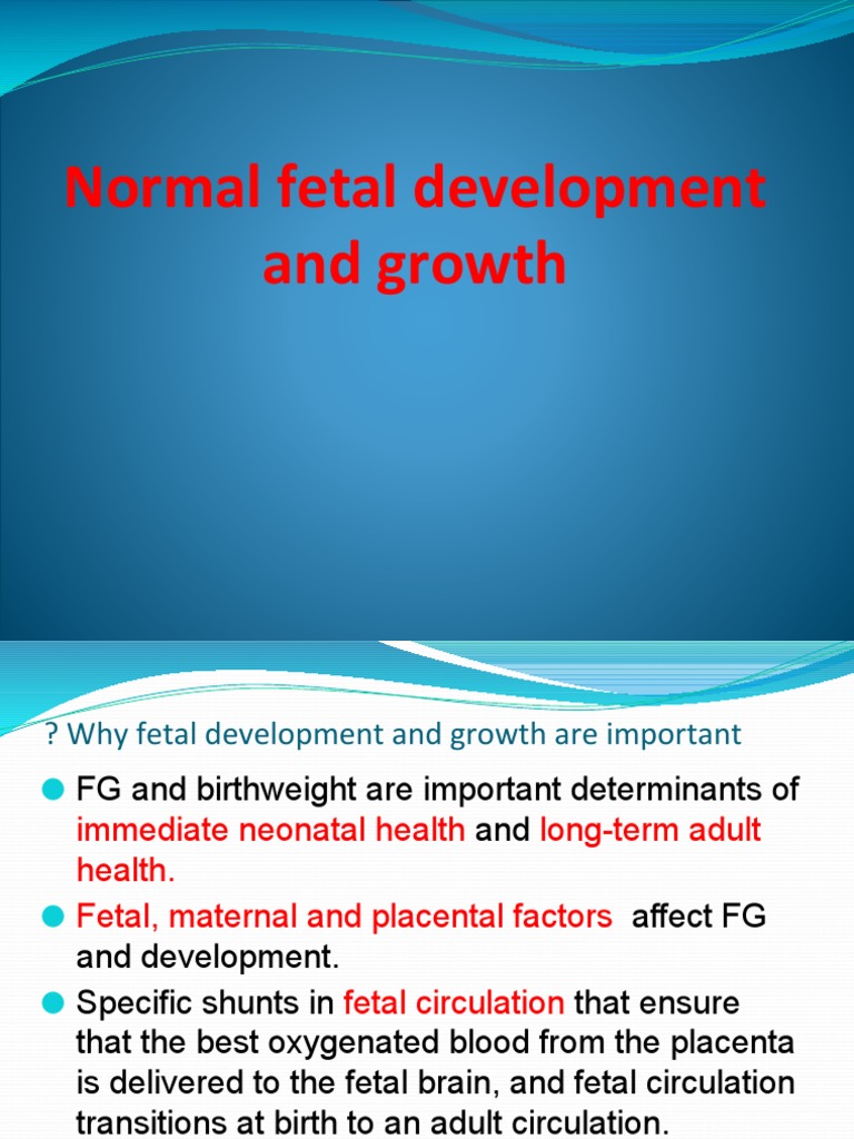 Normal Fetal Development and Growth | PDF | Fetus | Prenatal Development