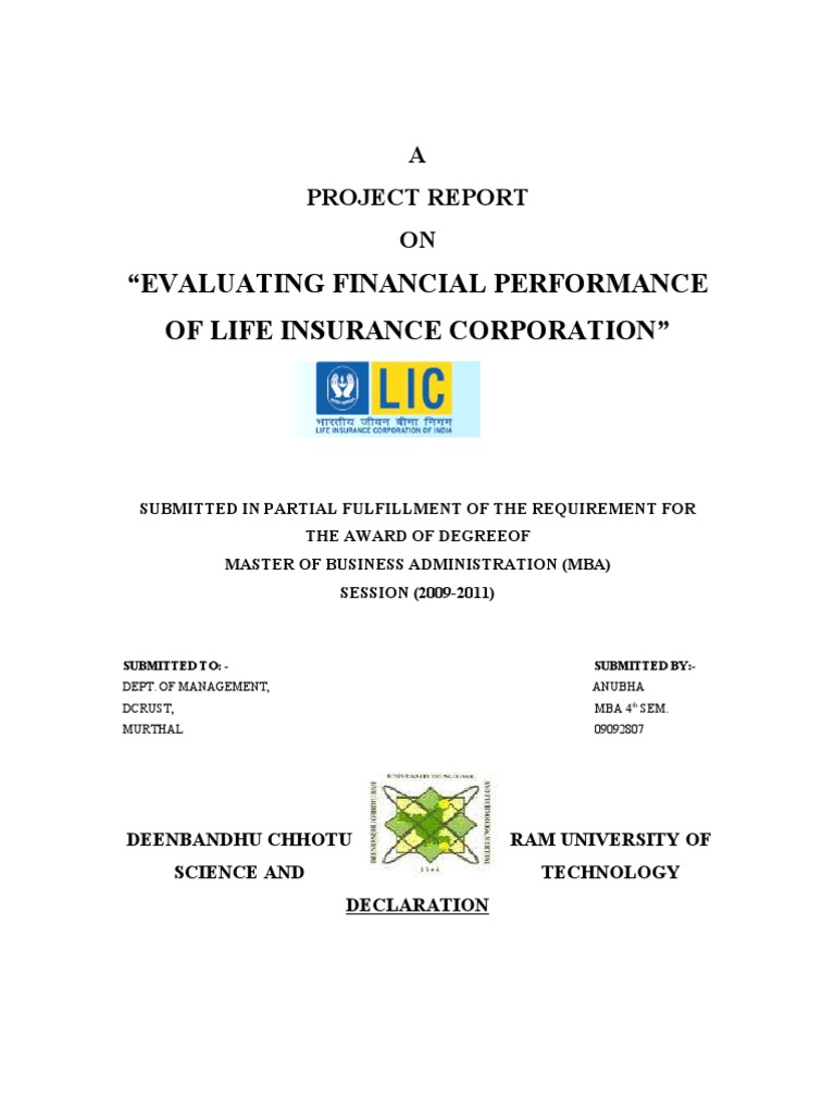 Evaluating LIC's Financial Performance | PDF | Dividend | Equity (Finance)