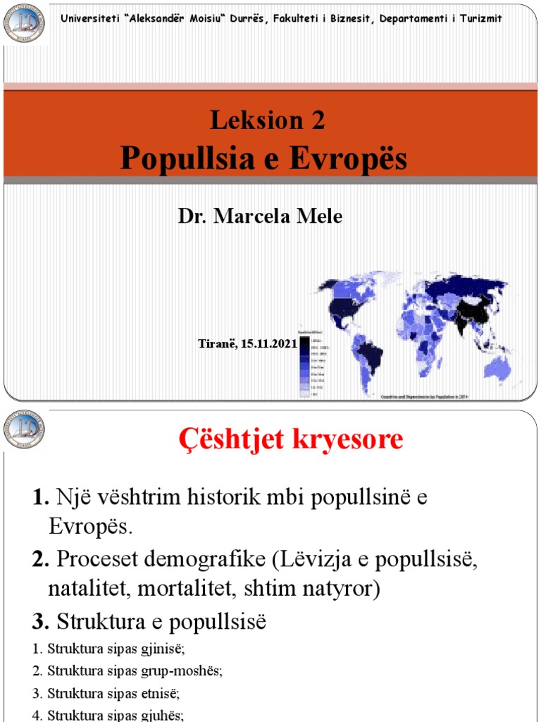 Leksion 2, Popullsia e Evropes | PDF