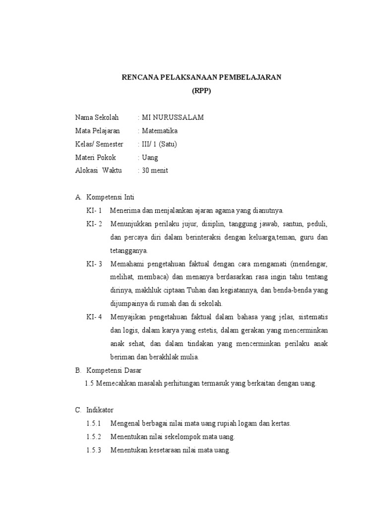 RPP MTK | PDF
