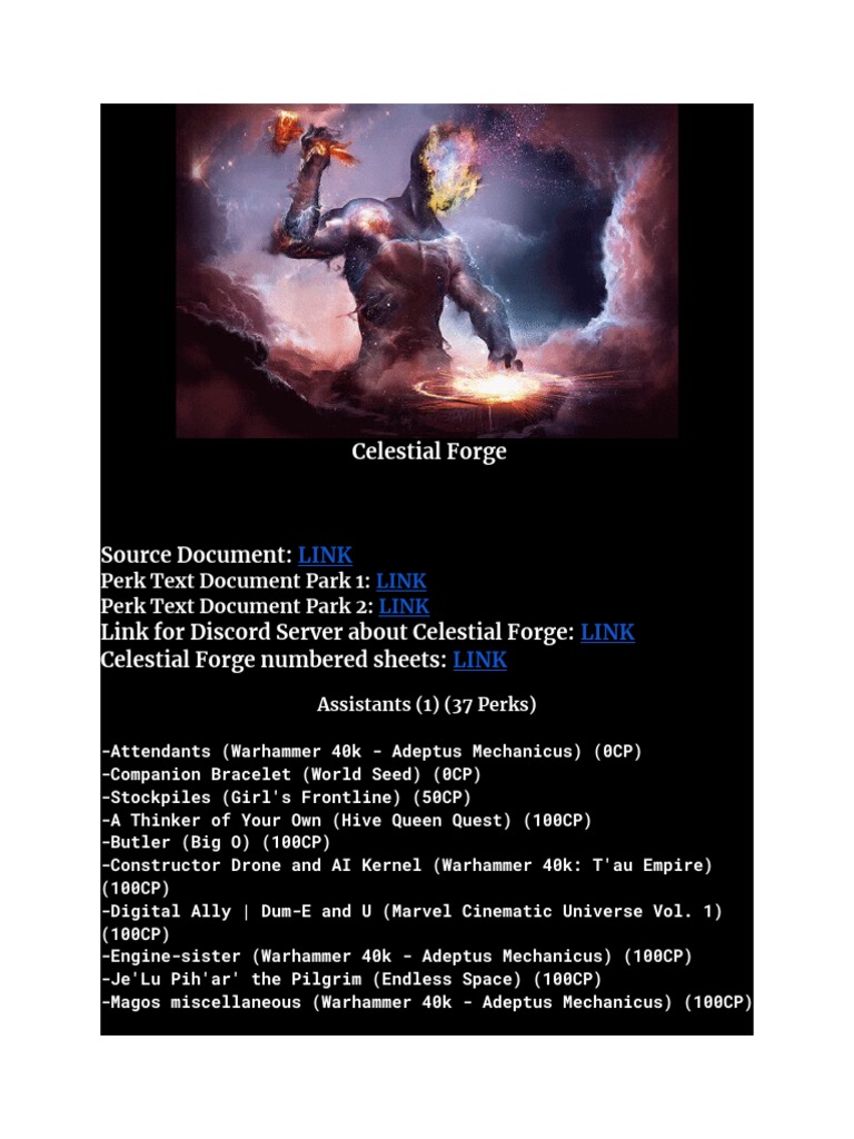 Celestial Forge Revised v2 | PDF