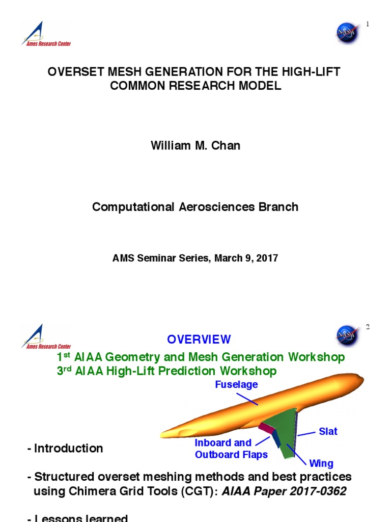 Overset Mesh Generation for High-Lift CRM | PDF | Flap (Aeronautics)
