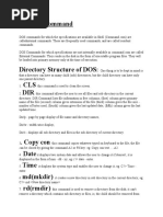Dos Internal & External Commands | PDF | Dos | Operating System