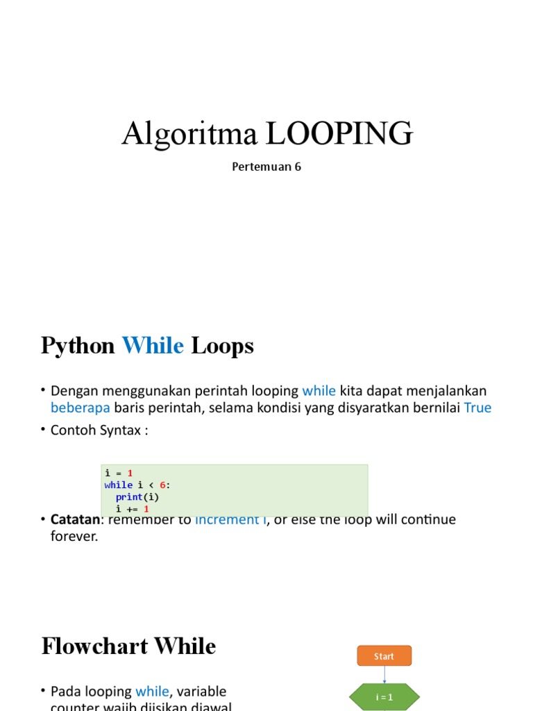 Algoritma LOOPING | Download Free PDF | Control Flow | Software Development