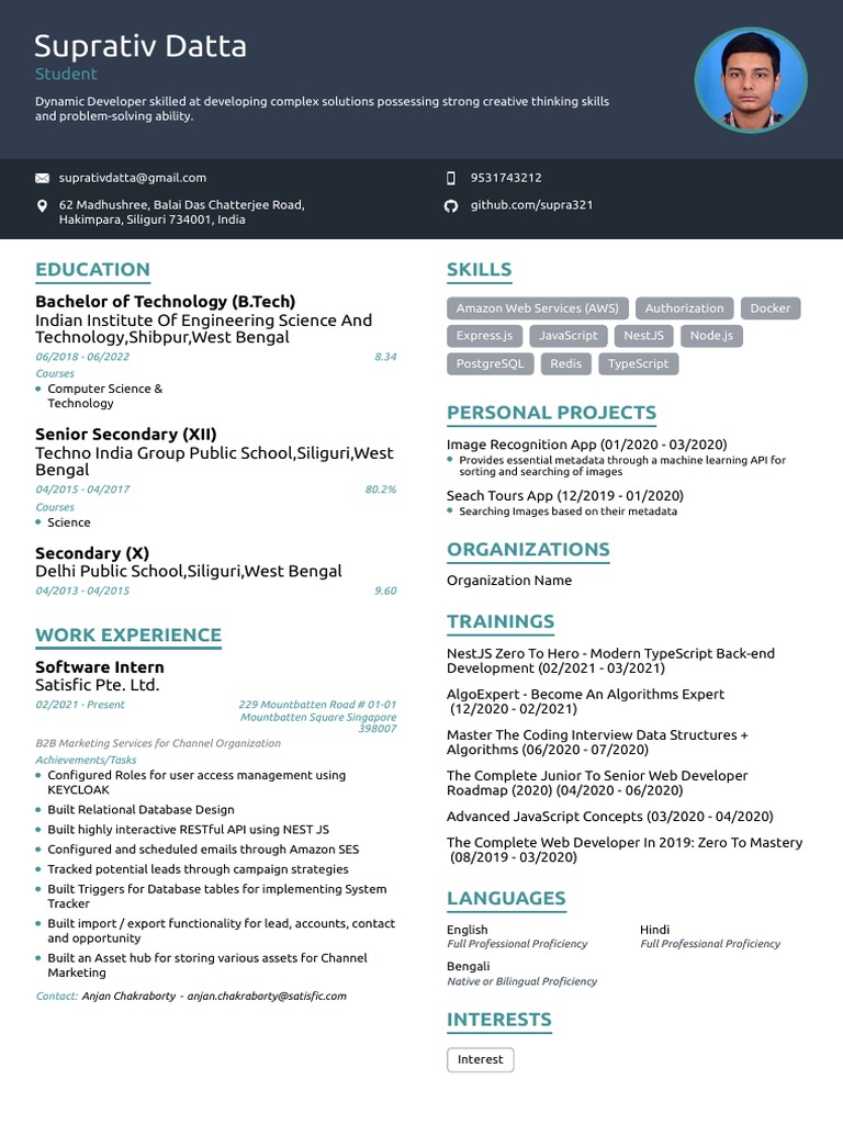 Suprativ Datta Atlassian Resume | PDF | Computing | Information ...