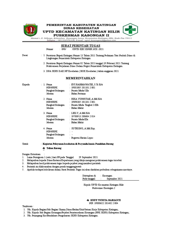 Format SPJ Lansia 2021 | PDF