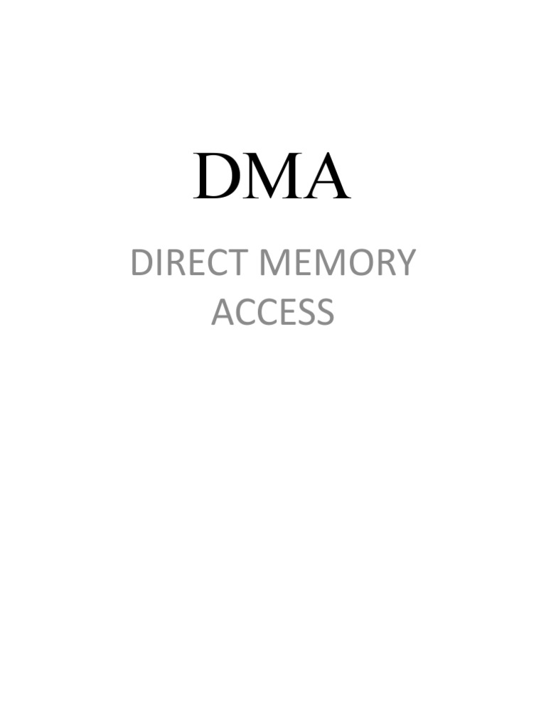 Direct Memory Access | PDF
