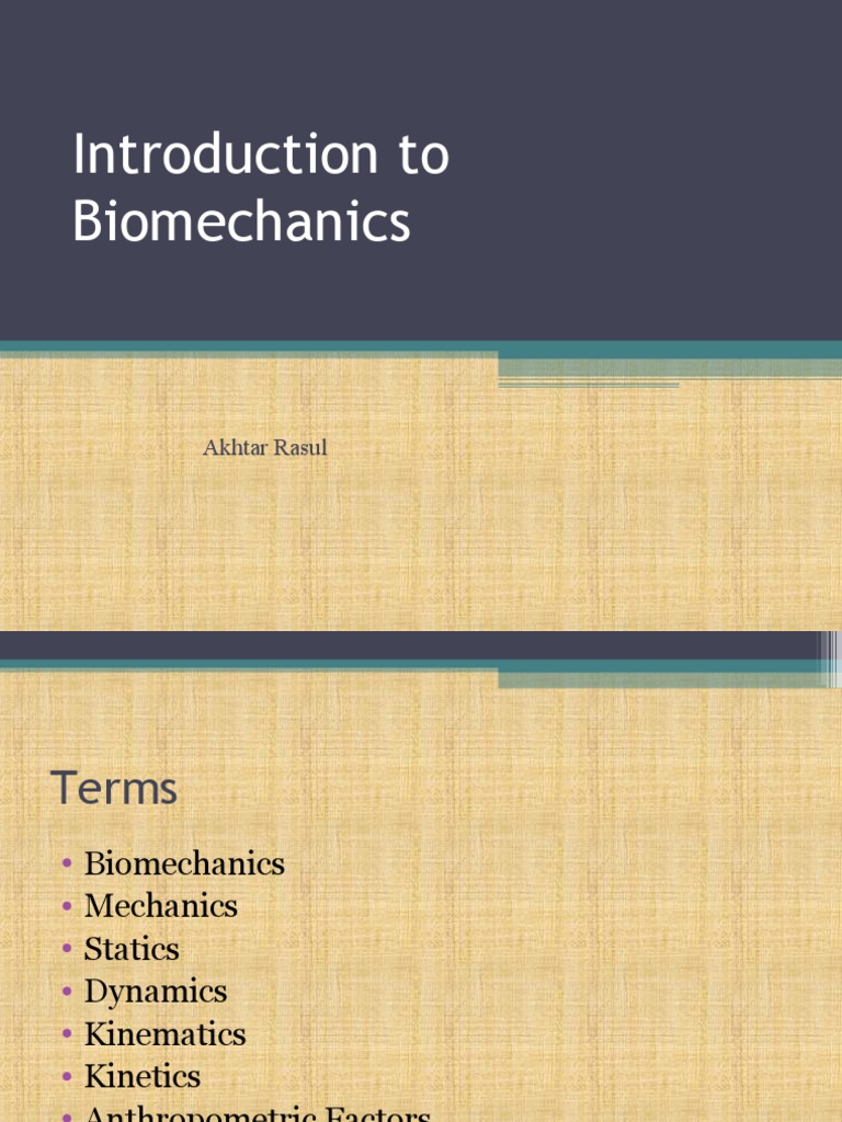 Introduction to Biomechanics Terms and Concepts | PDF | Deformation ...
