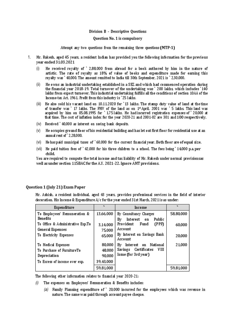 Dividend, Interest & Rent Income | PDF | Expense | Income Tax