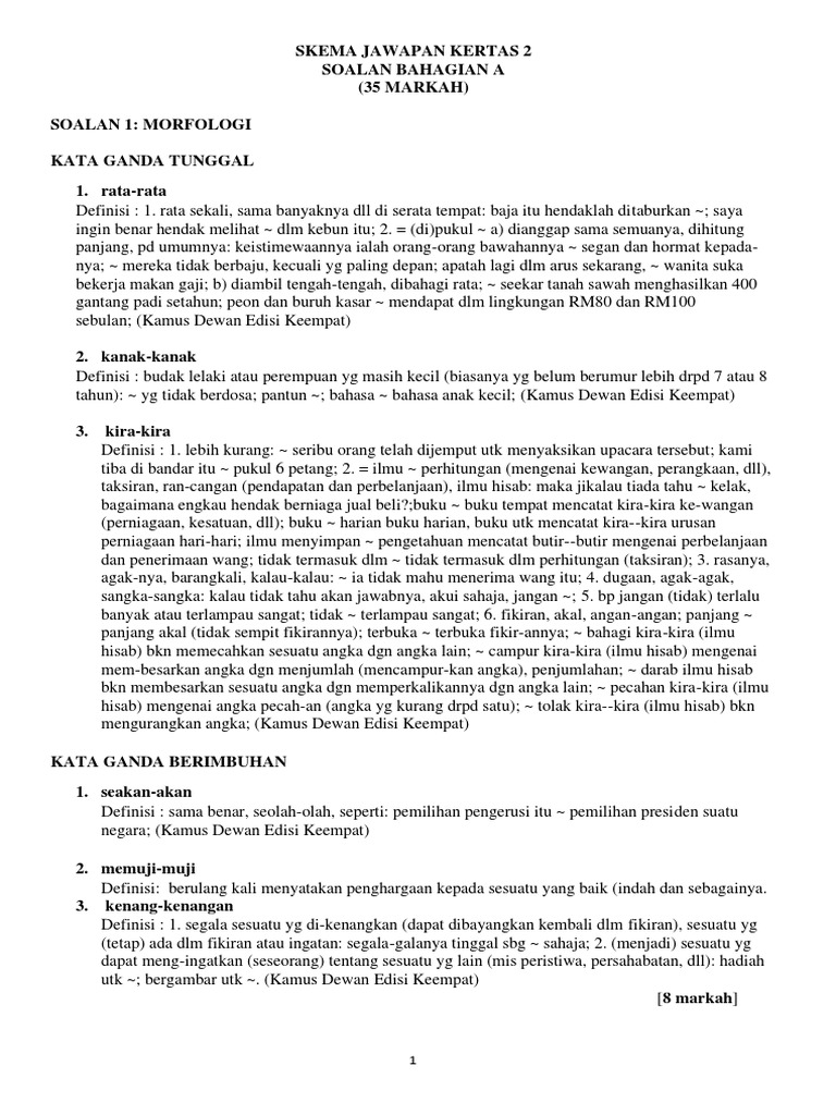 Skema Trial B. Melayu Sarawak (Limbang) k2 | PDF | Kajian Bahasa Asing