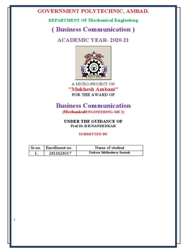 Business Communication Project 1 | PDF | Economies