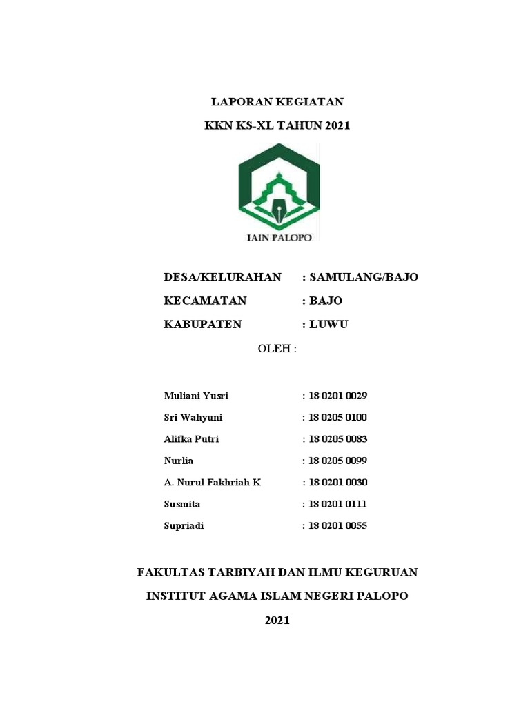 Cover Buku Laporan KKN 2021 | PDF