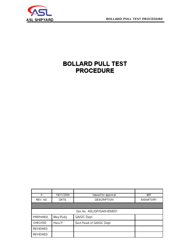 Bollard Pull Test Procedure Guide | PDF | Ships | Telemetry