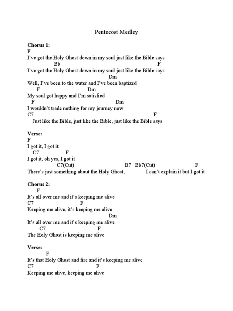 Pentecost Medley (Chords) - 1 | PDF | Pentecost | Systematic Theology