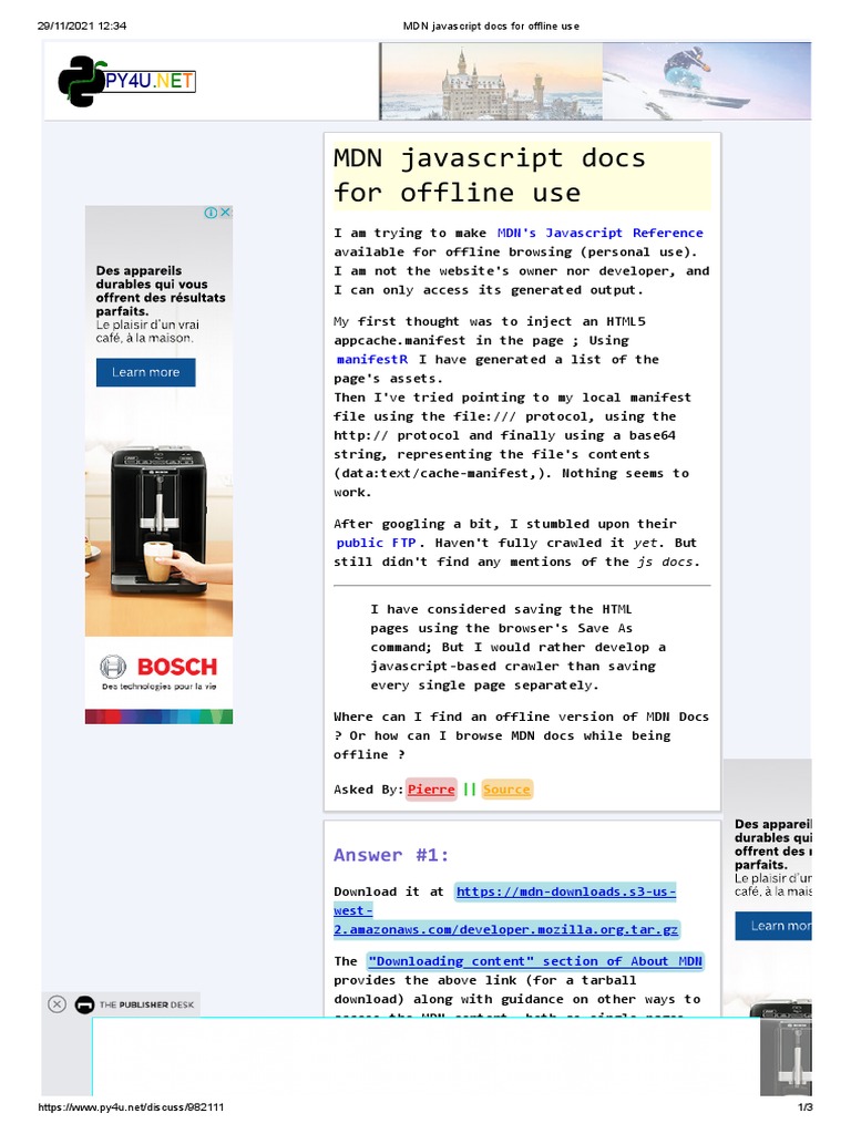 MDN Javascript Docs For Offline Use | Download Free PDF | Java Script ...
