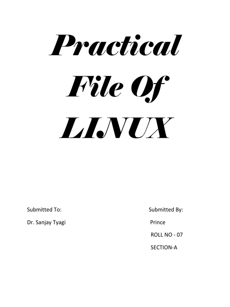 Linux File | PDF | Computer File | Filename